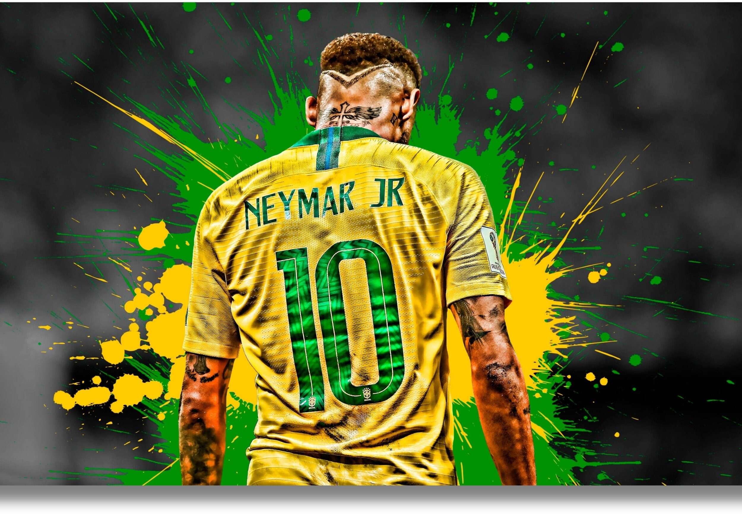 Neymar Jr Art Design Neymar Abstract Portrait Wall Art