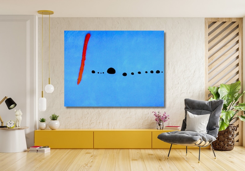 Blue 2 Canvas Poster, Joan Miro Canvas Print, Joan Miro Poster, Joan ...