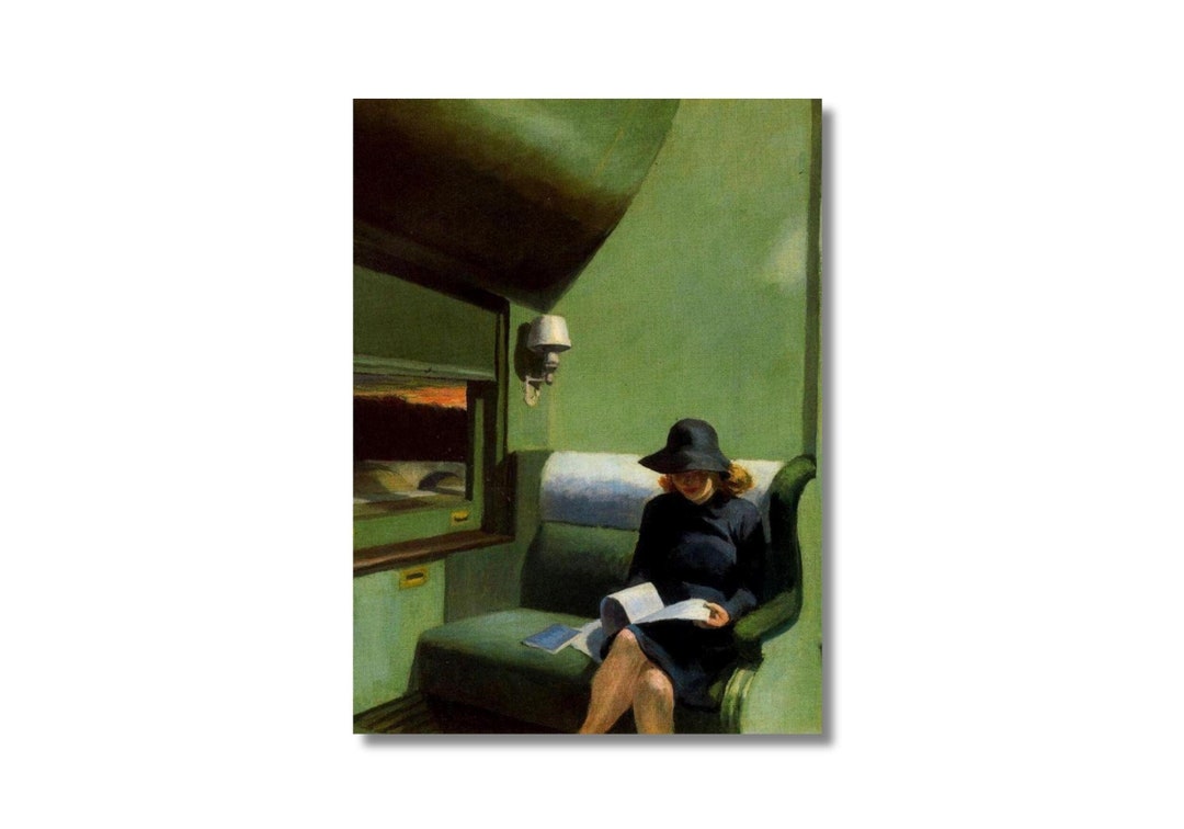 Compartment Car by Edward Hopper Wall Art, Compartment Car Canvas Print ...