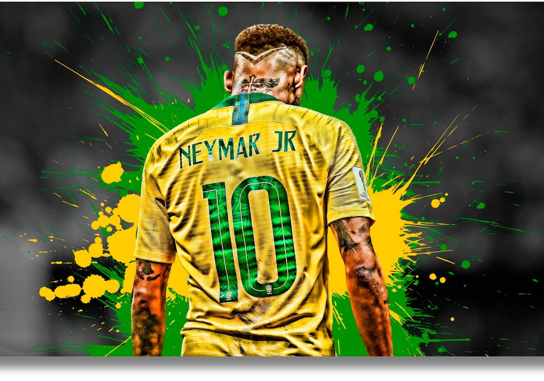 Neymar Jr Poster,neymar Jr Canvas Wall Art Design,brazil National Team ...