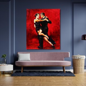 Tango Dance and Music Canvas Wall Art,tango Dancing Poster Print Wall ...