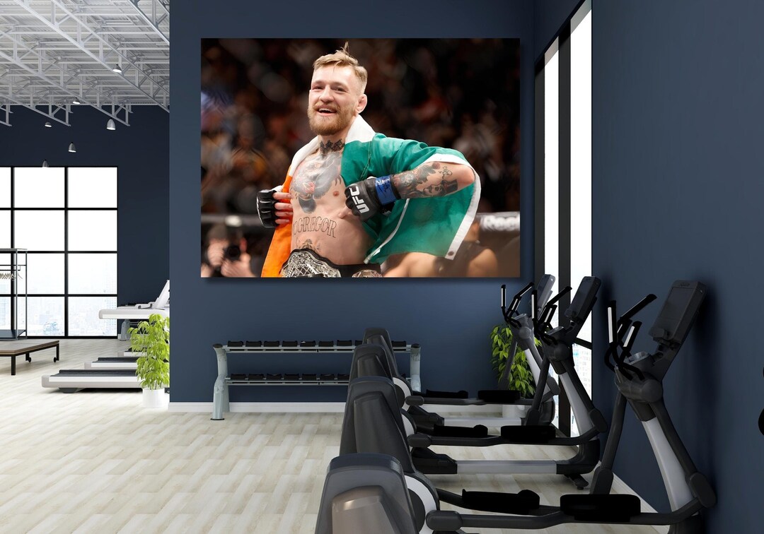 Mcgregor Portrait Painting,ufc Fighter Canvas Print,fighter's Flag ...