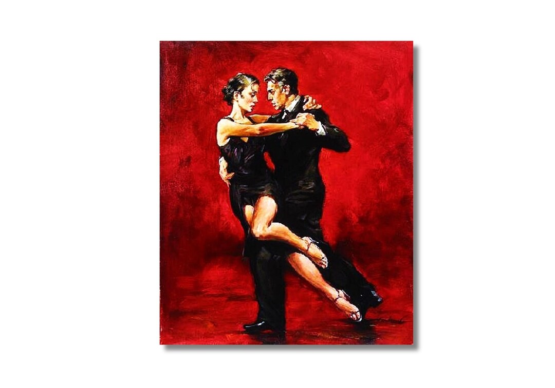 Tango Dance and Music Canvas Wall Art,tango Dancing Poster Print Wall ...