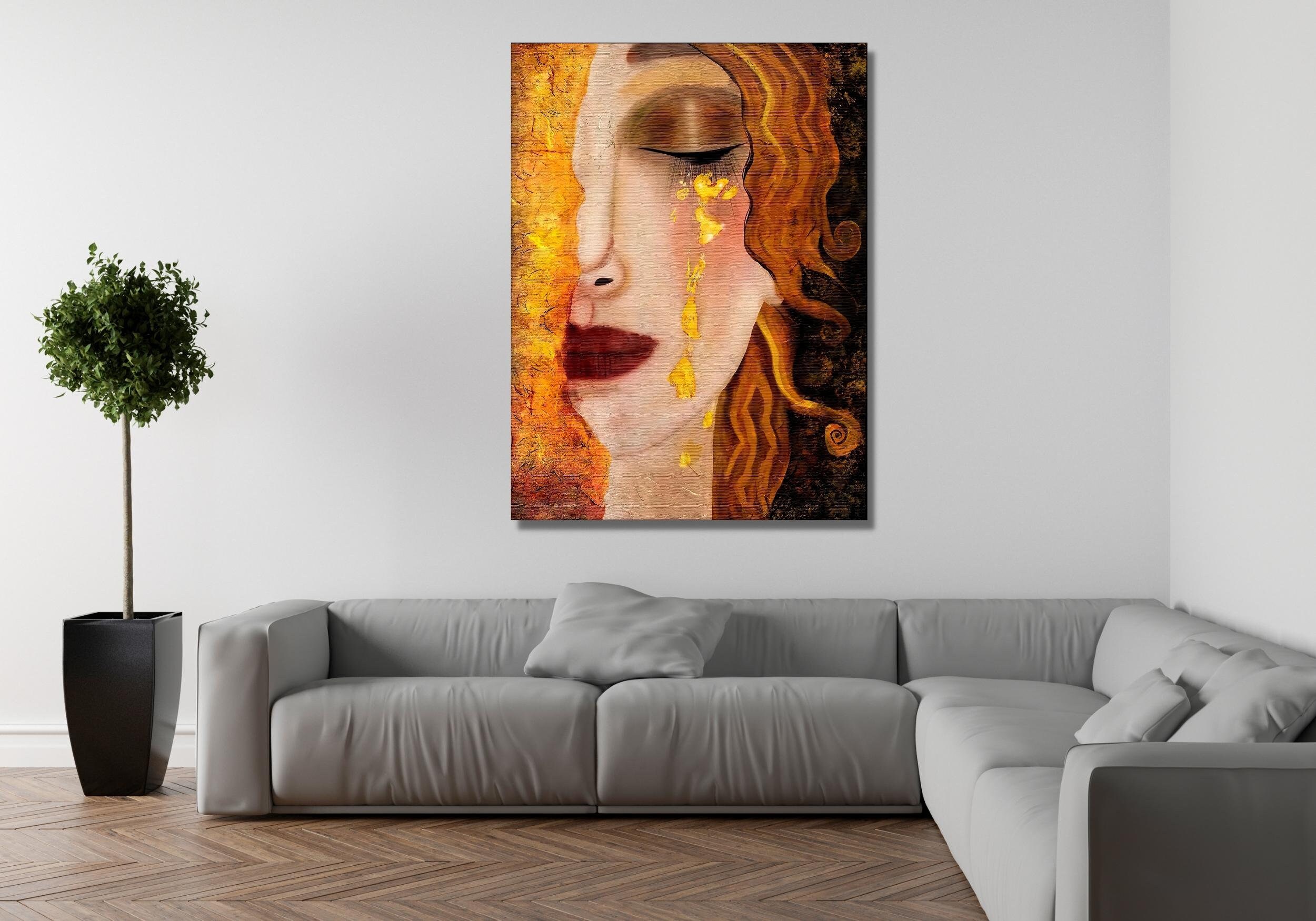 Gustav Klimt Canvas Golden Tears Print,the Freya's Tears Poster, Wall ...