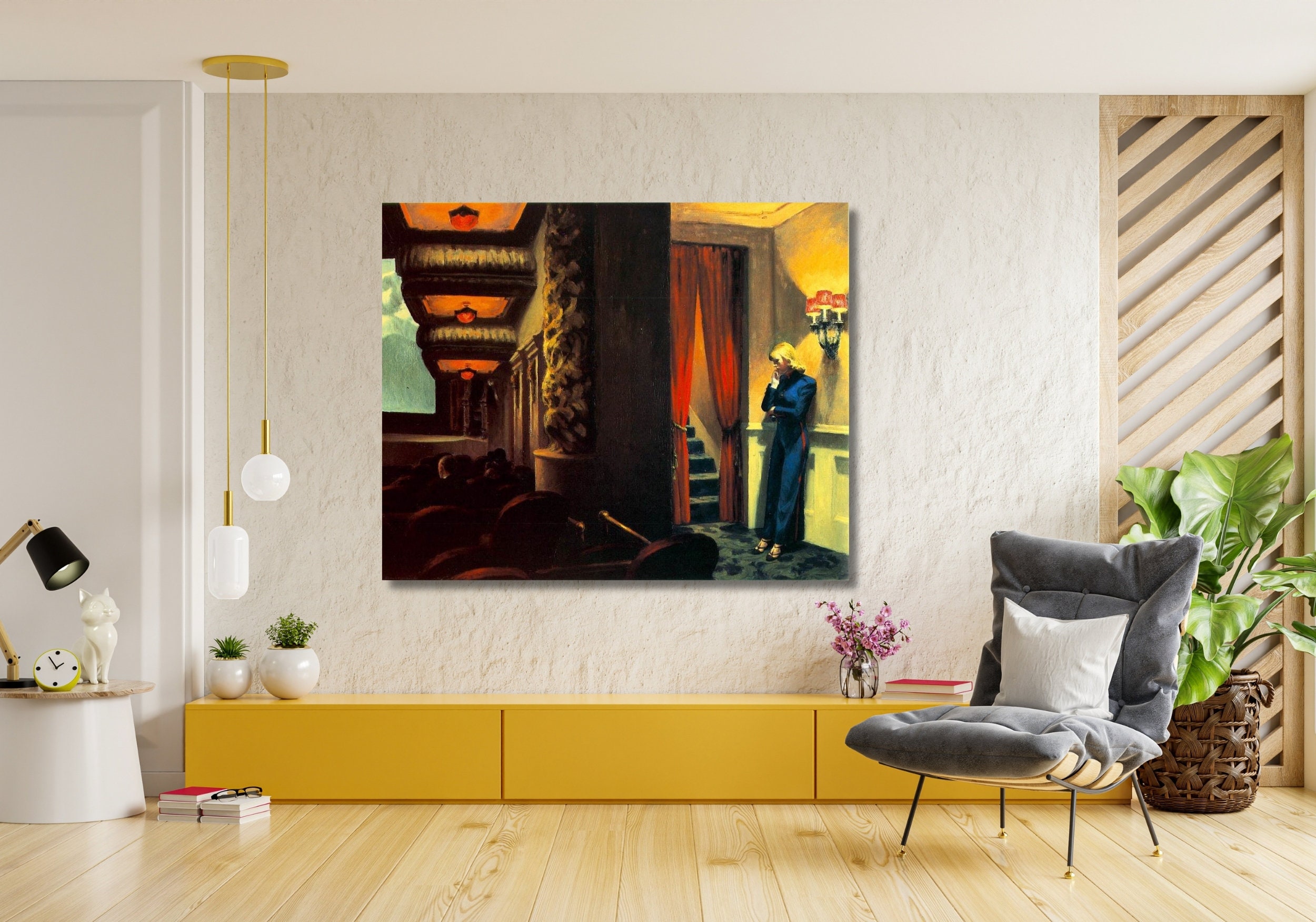 Edward Hopper : New York Movie (1939) Canvas Print, Edward Hopper Print ...