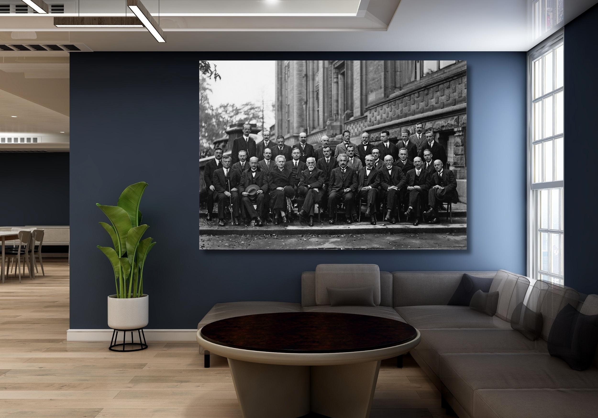 Solvay Conference 1927 Canvas Wall Art Names,heisenberg,bohr, Curie ...