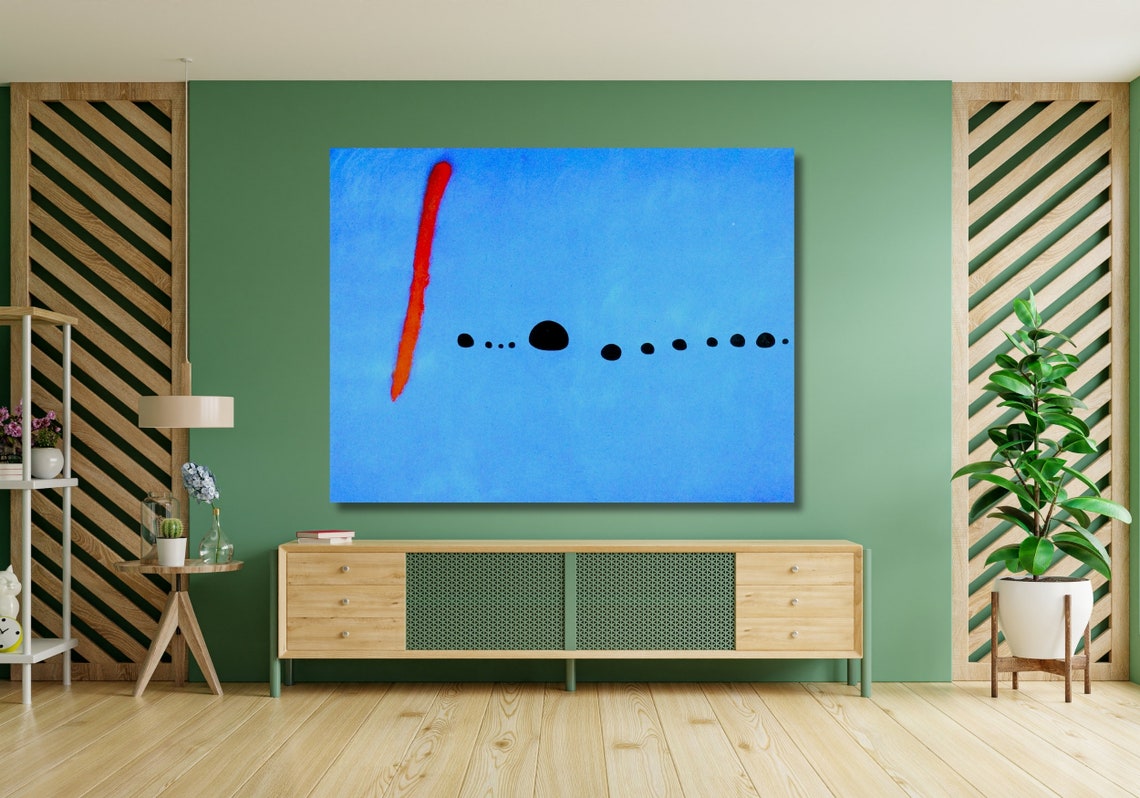 Blue 2 Canvas Poster, Joan Miro Canvas Print, Joan Miro Poster, Joan ...