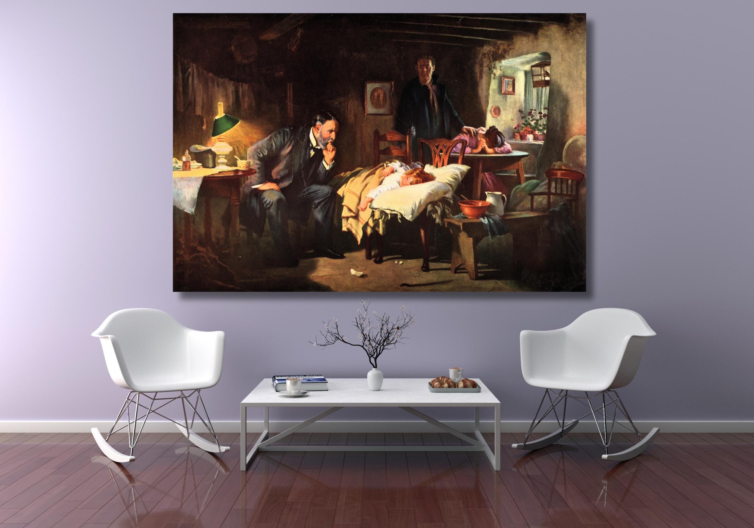 The Doctor by Sir Luke Fildes Canvas Wall Art, Sir Luke Fildes Poster ...