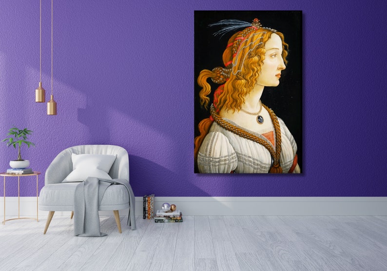 Sandro Botticelli Portrait of Simonetta Vespucci c.14801485 Canvas ...