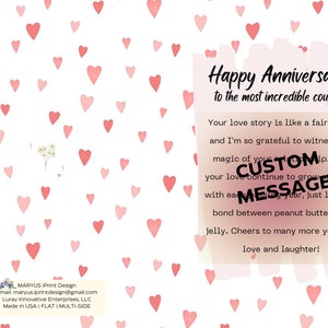 Happy Anniversary Card - Custom Anniversary Card Couple Heartfelt ...