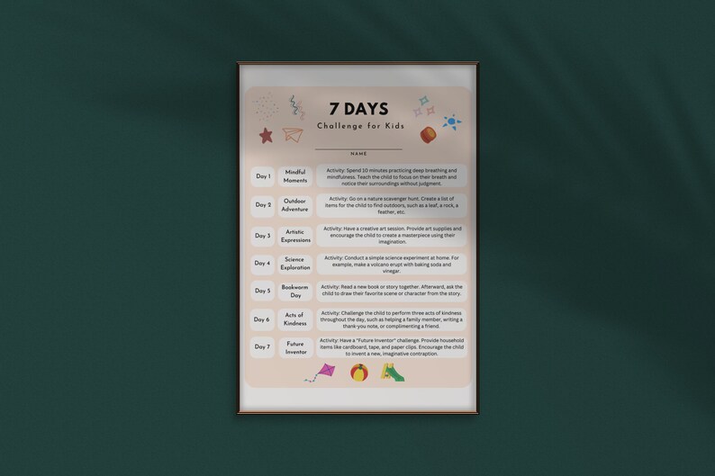 Healthy Kids' Daily Routine: A 7-day Guide for Busy Moms - Etsy