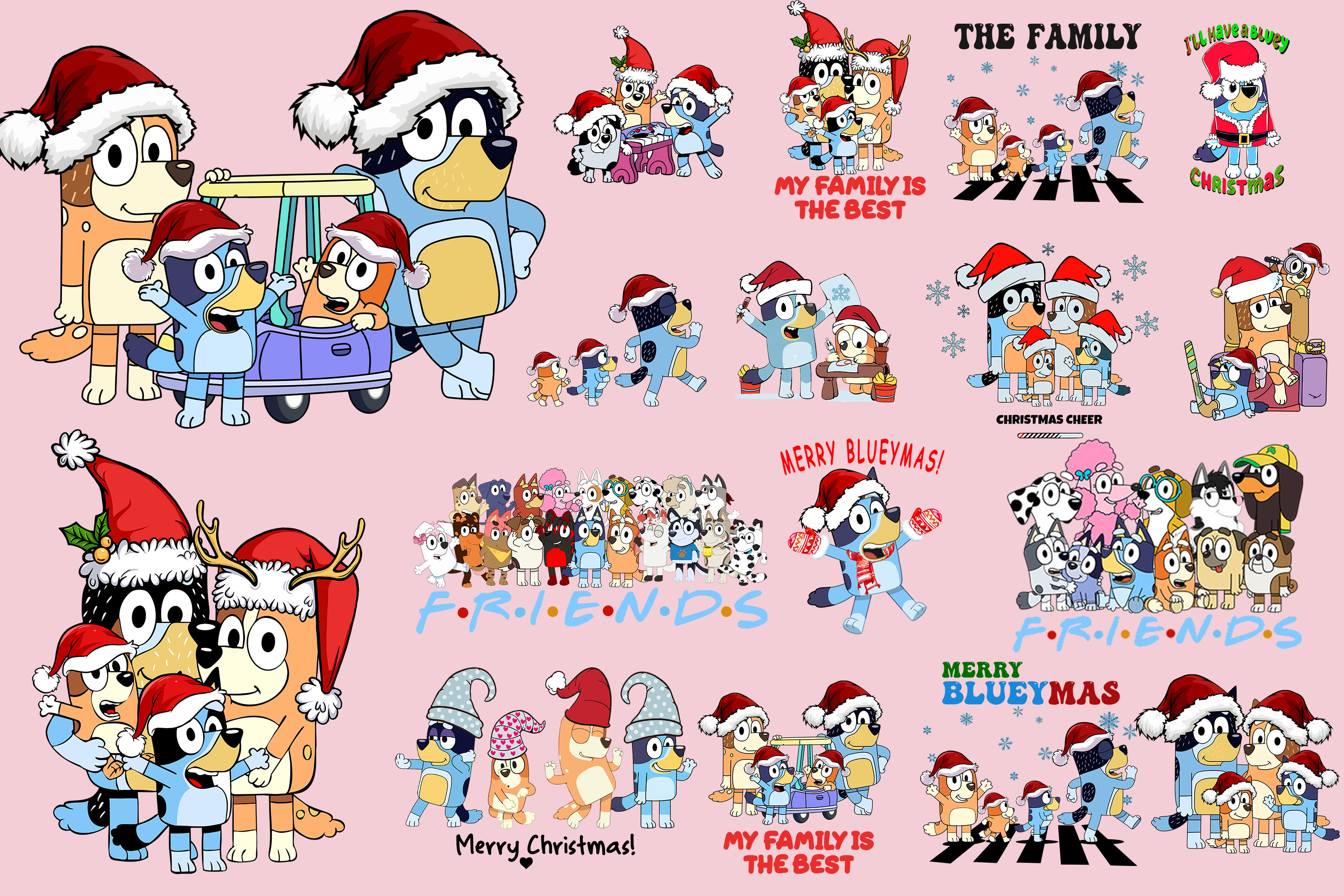 18 Bluey Christmas Bundle Png Bluey Family Christmas Png - Etsy Australia
