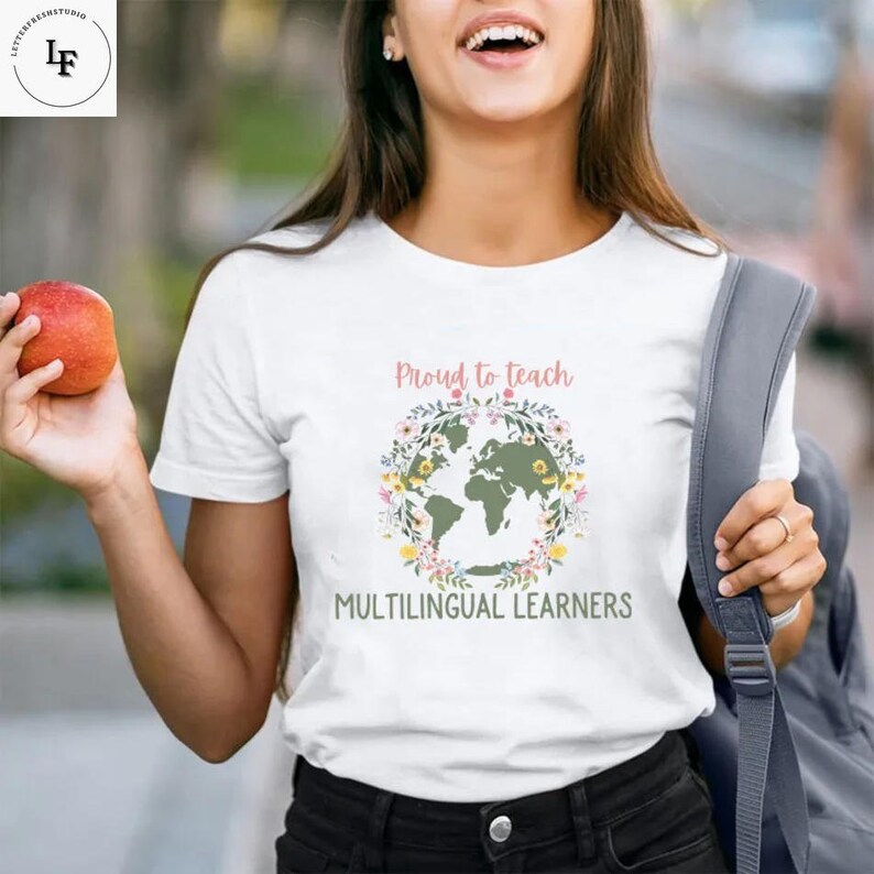 Proud to Teach Multilingual Learners Vintage T-shirt, Teacher Shirt ...