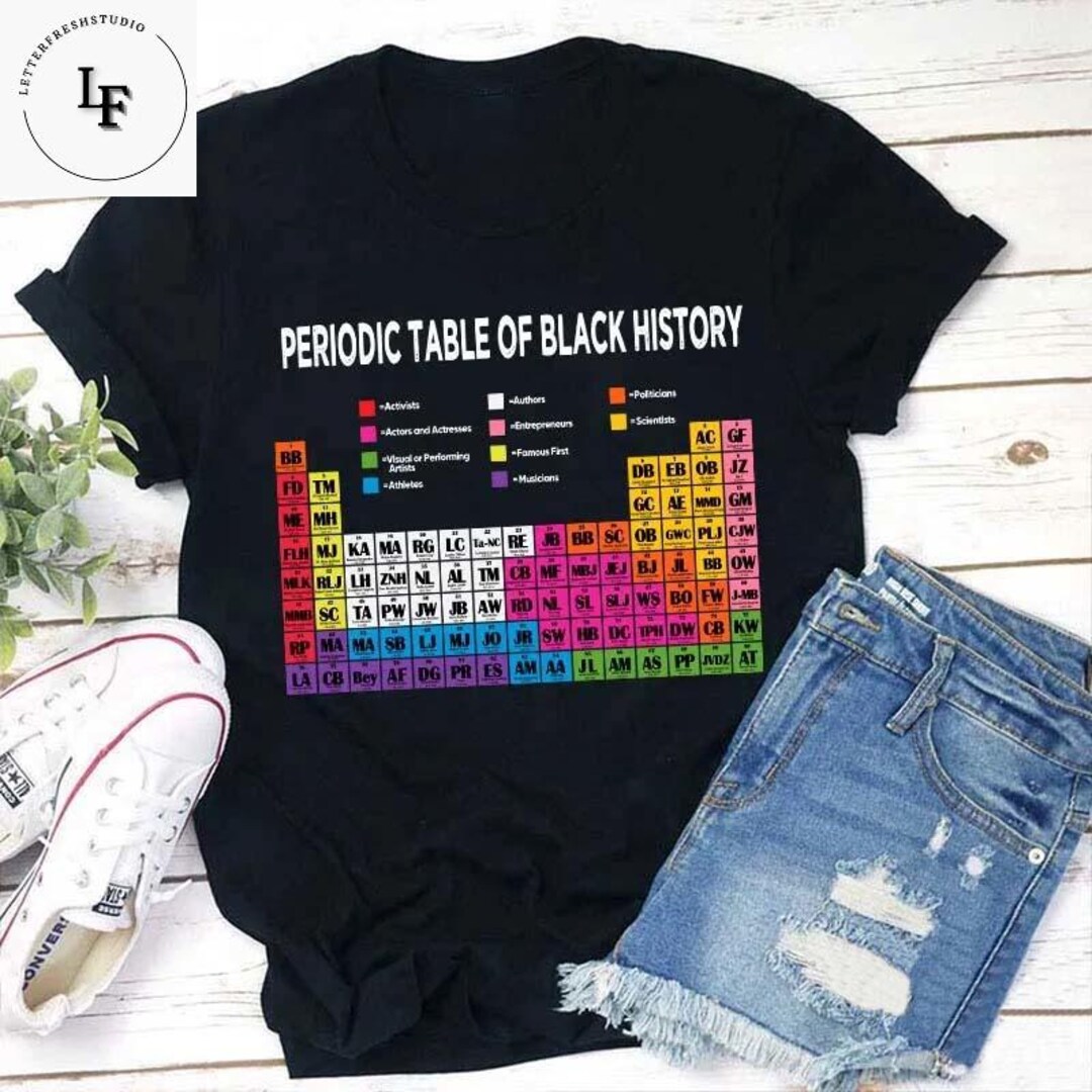 Periodic Table of Black History Teacher Vintage T-shirt, Black History ...