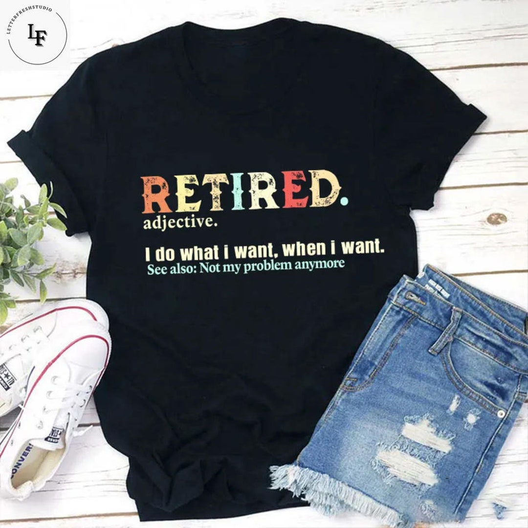 Retired Adjective Teacher Vintage T-shirt, Teacher Shirt, Teacherlife ...