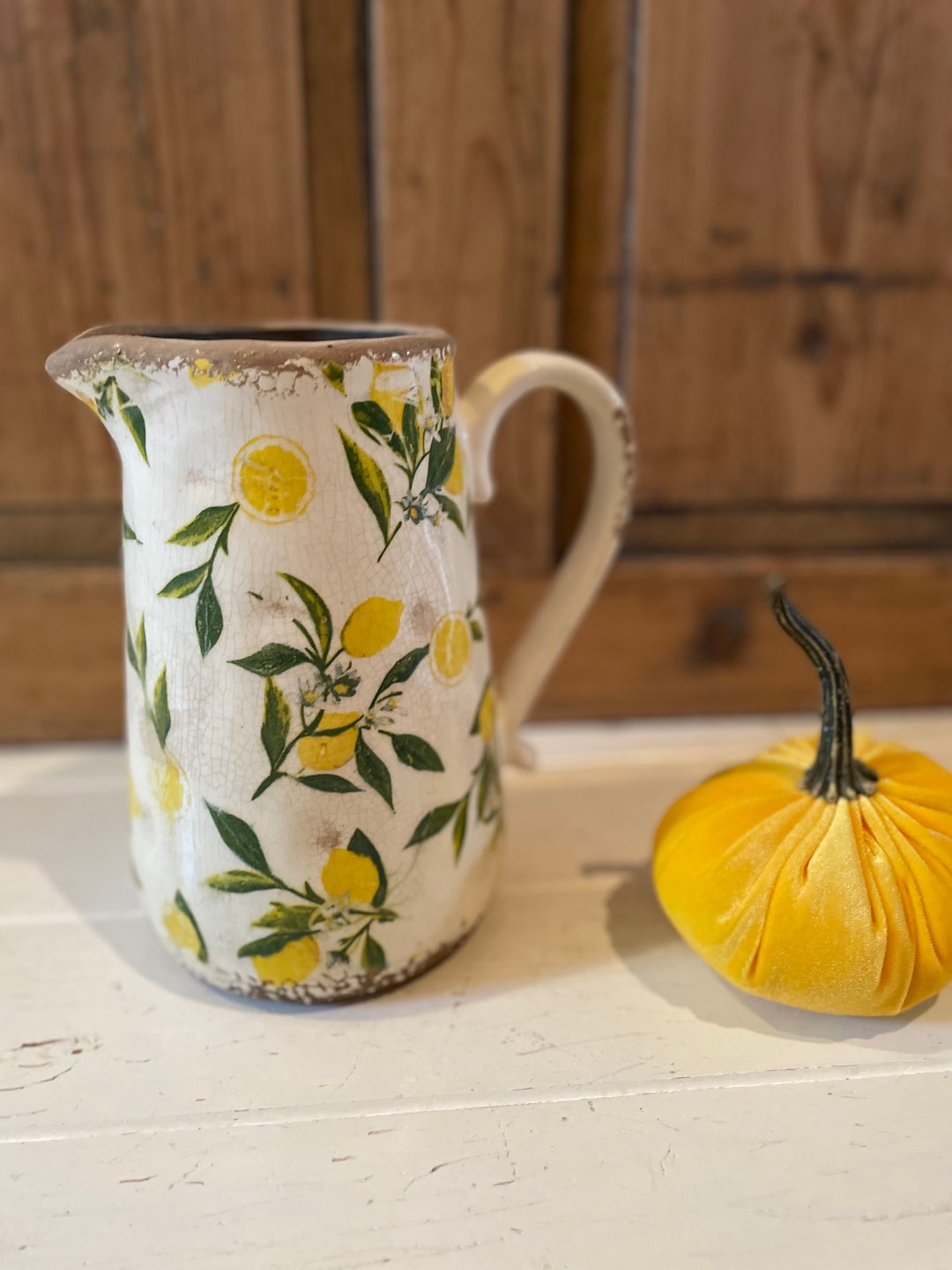 On Old on Antique Jug Ceramic Jug Decoration Vintage - Etsy