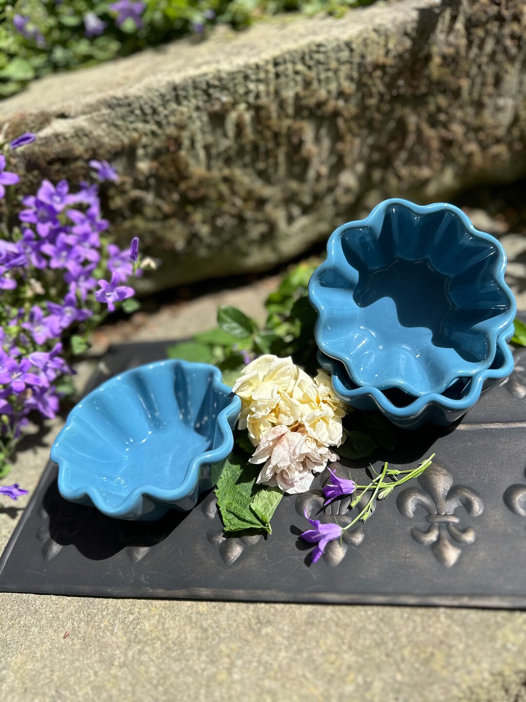 Muffin Tins Muffin Bowl Ceramic Bowl Mynthe Blue - Etsy