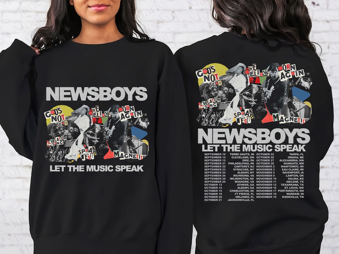 Newsboys 2023 Let the Music Speak Tour Shirt Newsboys Band - Etsy
