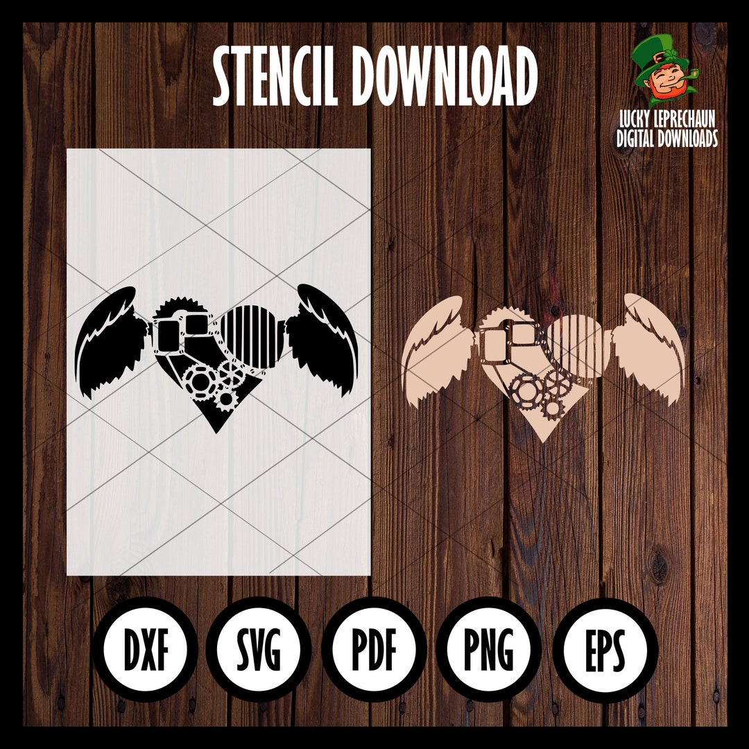 Plantilla de corazón, SVG, PNG, EPS, Dxf, Pdf, archivo cricut, descarga ...