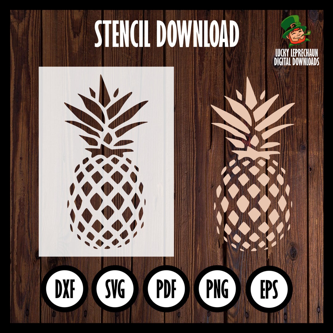 Pineapple Stencil,svg,png,eps,dxf,pdf,cricut File,digital Download,stencil - Etsy