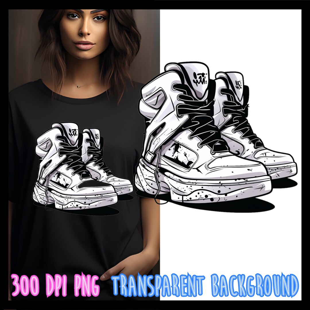 Shoe Trainer Design Colorful Png for Shirts and Sublimation Designs ...