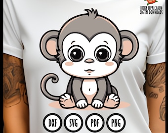 Monkey Clip Art SVG, Commercial Use, Animal Svg, Digital Download, Svg ...