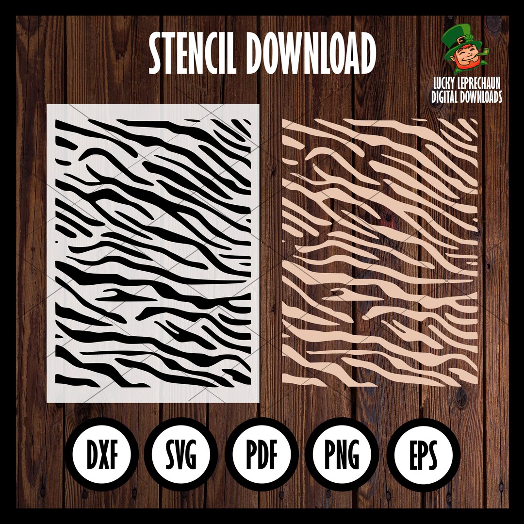 Zebra Print Stencil,svg,png,eps,dxf,pdf,cricut File,digital Download ...