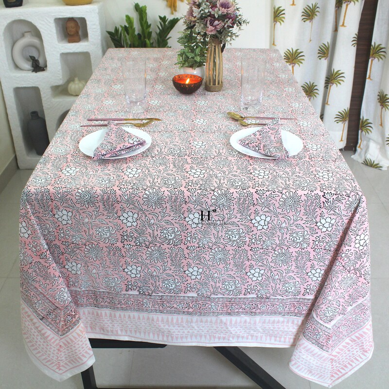 Pink Tablecloth - Etsy