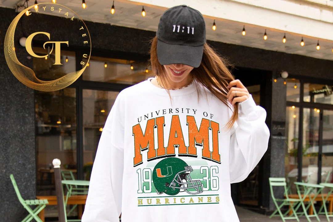 Miami Sweatshirt Preppy Miami Florida Football Vintage Miami - Etsy
