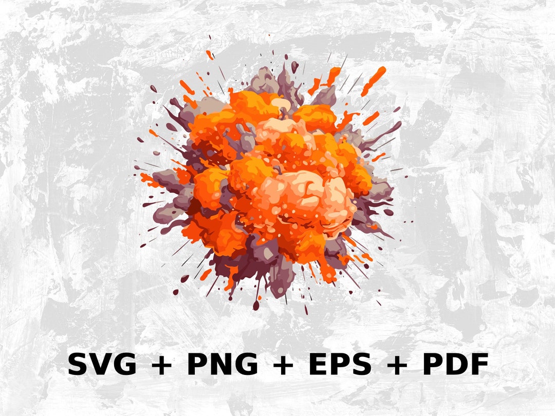Cartoon TNT Explosion SVG PNG Eps, Commercial Use Clipart Vector ...