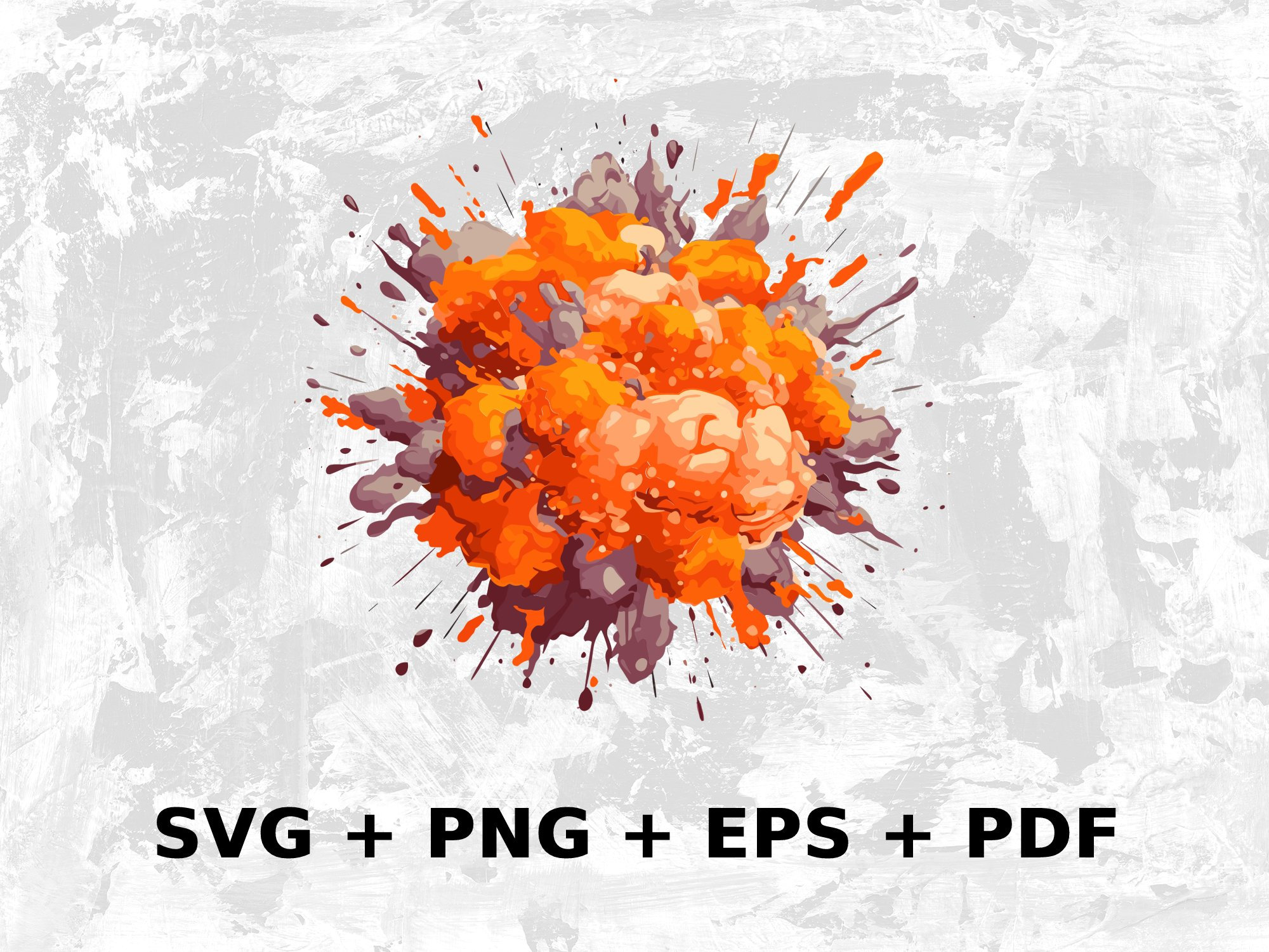 Cartoon TNT Explosion SVG PNG Eps, Commercial Use Clipart Vector ...