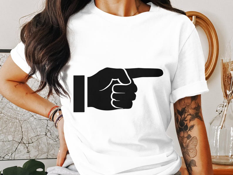 Pointing Hand SVG Pointer Finger Hand Gesture Sign Silhouette Clipart ...
