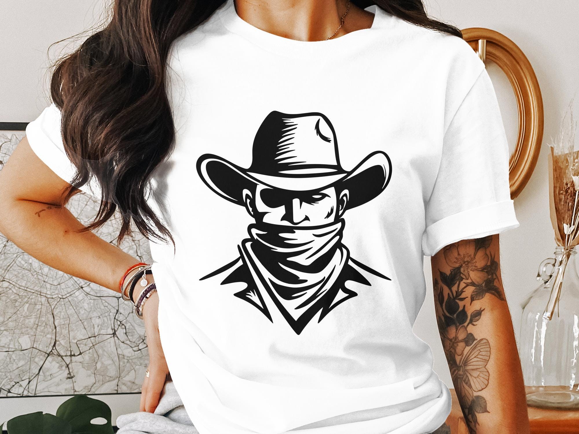Cowboy SVG Cattleman Rancher Wild West Gunslinger Outlaw Silhouette ...