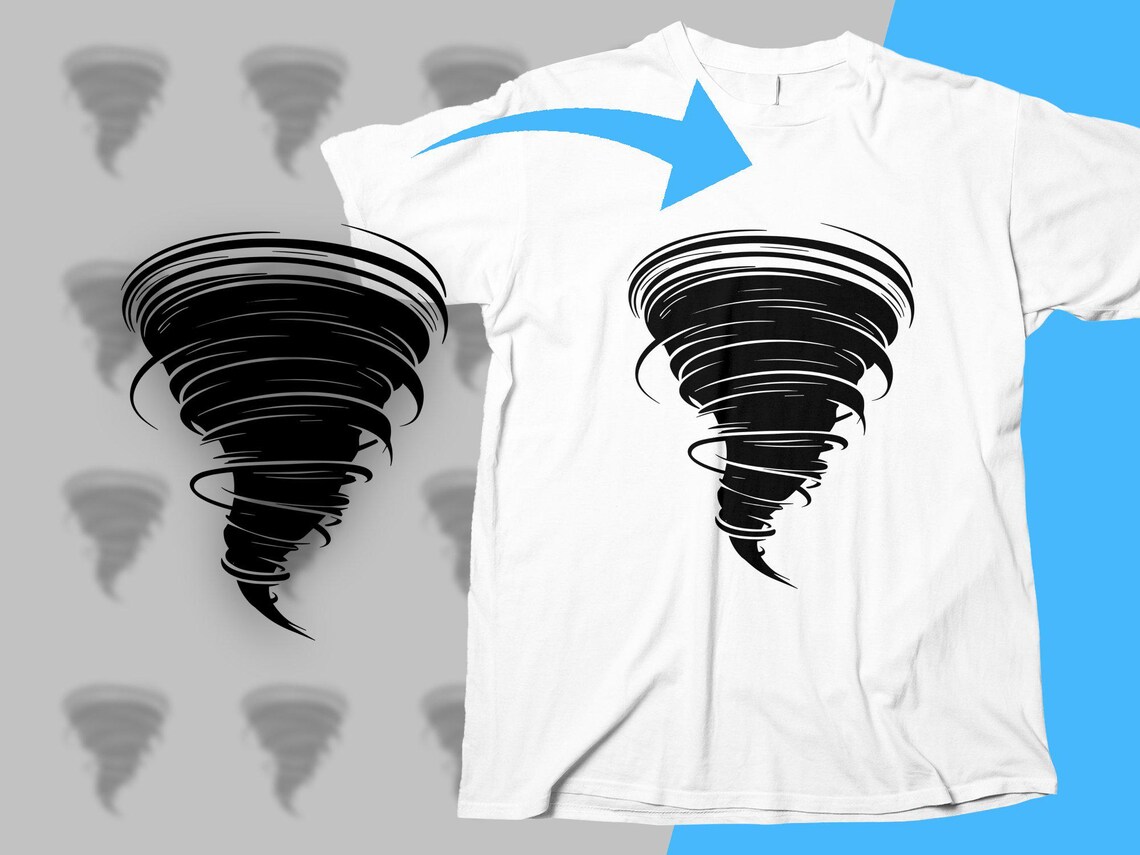 Tornado SVG - Twister Whirlwind Weather Storm Silhouette Clipart Cut ...