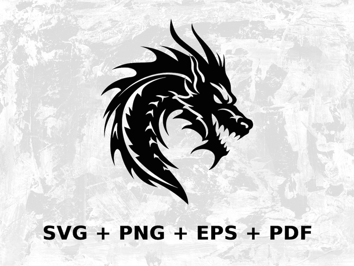 Dragon SVG PNG Eps Commercial Use Clipart Vector Graphics for - Etsy
