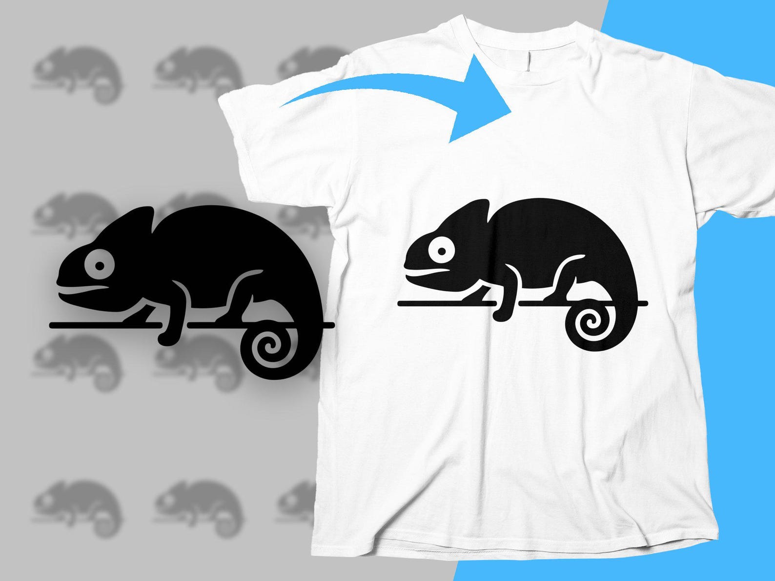 Chameleon SVG - Camouflage Lizard Reptile Animals Silhouette Clipart ...