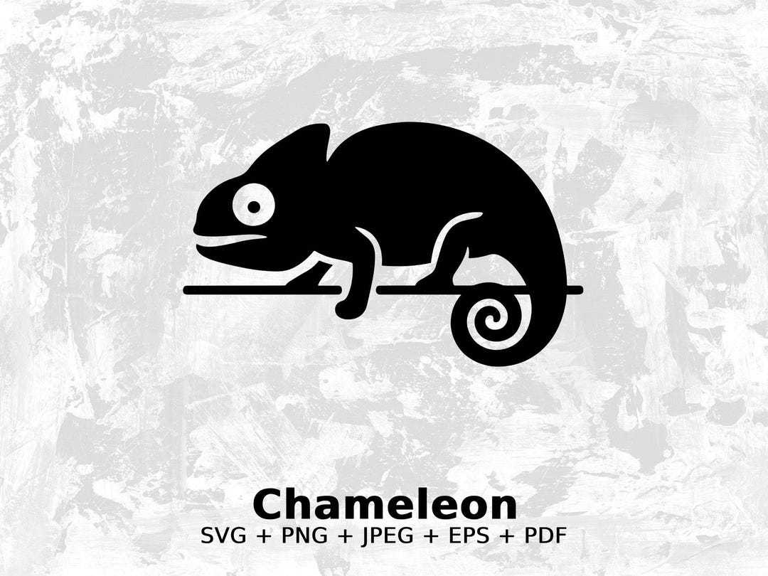 Chameleon SVG - Camouflage Lizard Reptile Animals Silhouette Clipart ...