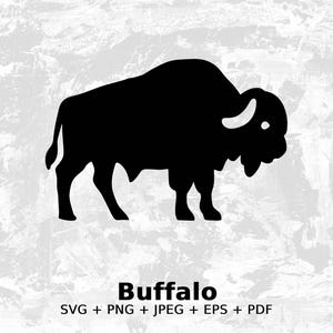 Buffalo SVG PNG Eps, Commercial Use Clipart Vector Graphics for Wall ...
