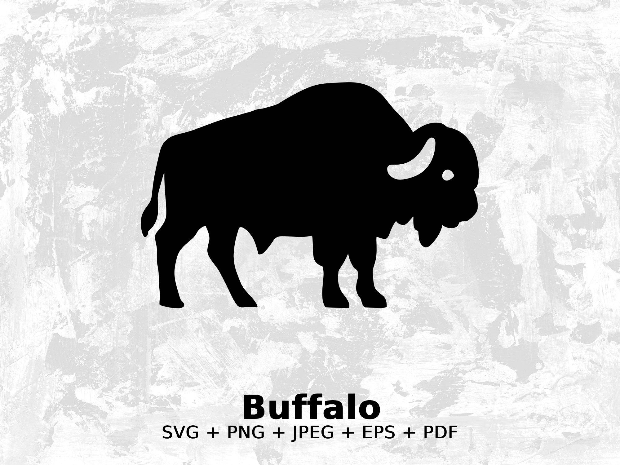 Buffalo SVG PNG Eps, Commercial Use Clipart Vector Graphics for Wall ...