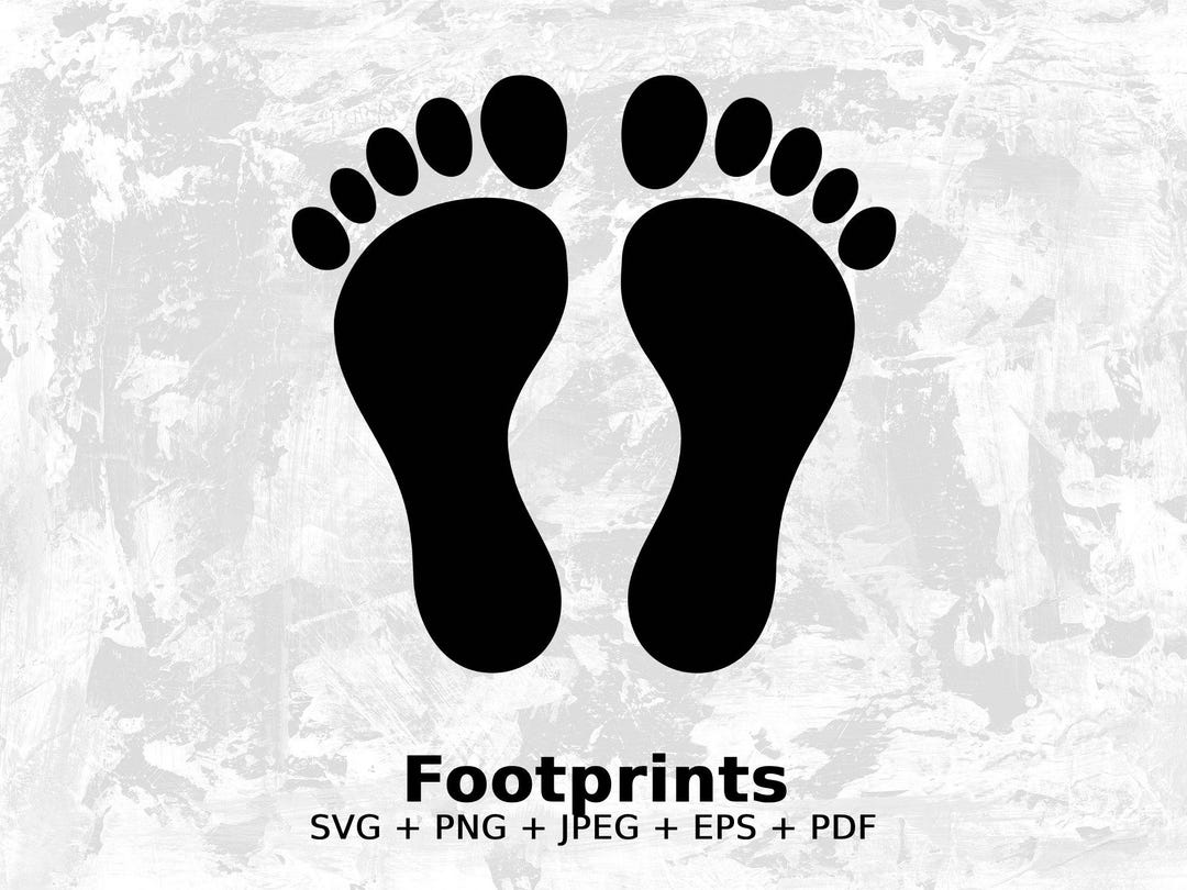 Footprints SVG, Bare Feet SVG - Queen Fairytale Silhouette Clipart Cut ...