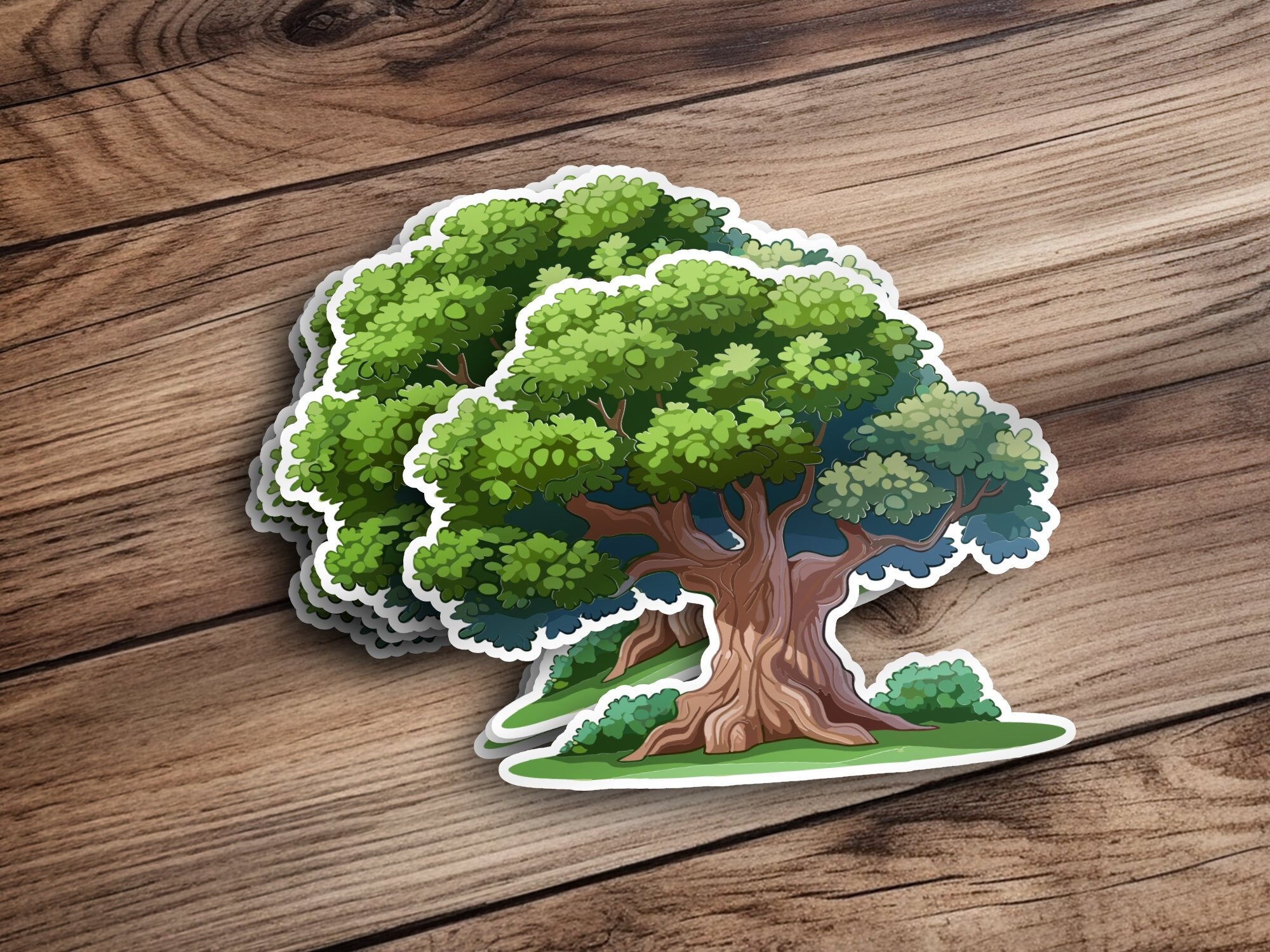 Cartoon Oak Tree SVG PNG Eps, Commercial Use Clipart Vector Graphics ...