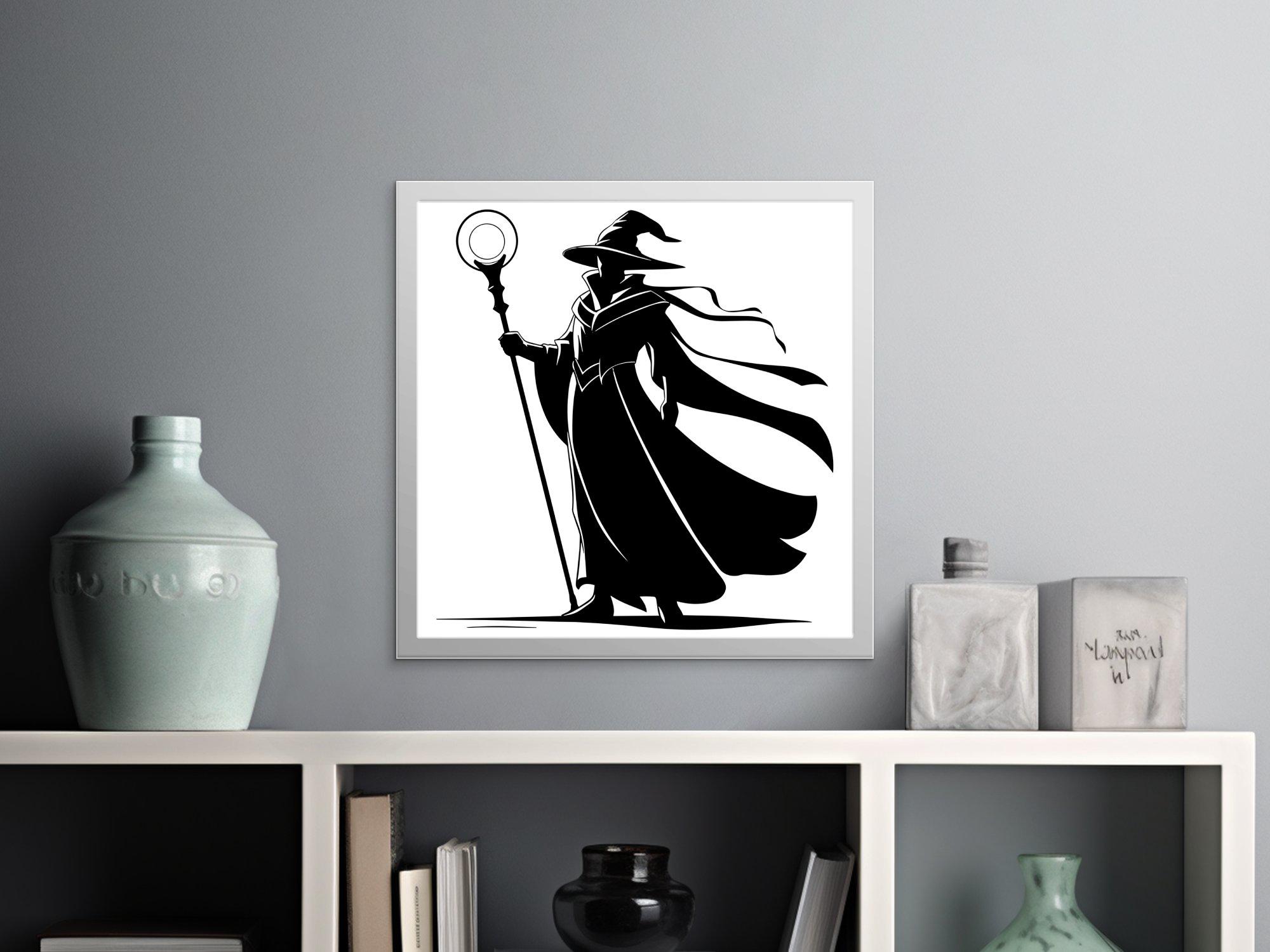 Wizard SVG - Fantasy Wizard Magic Witchcraft Sorcerer Silhouette ...
