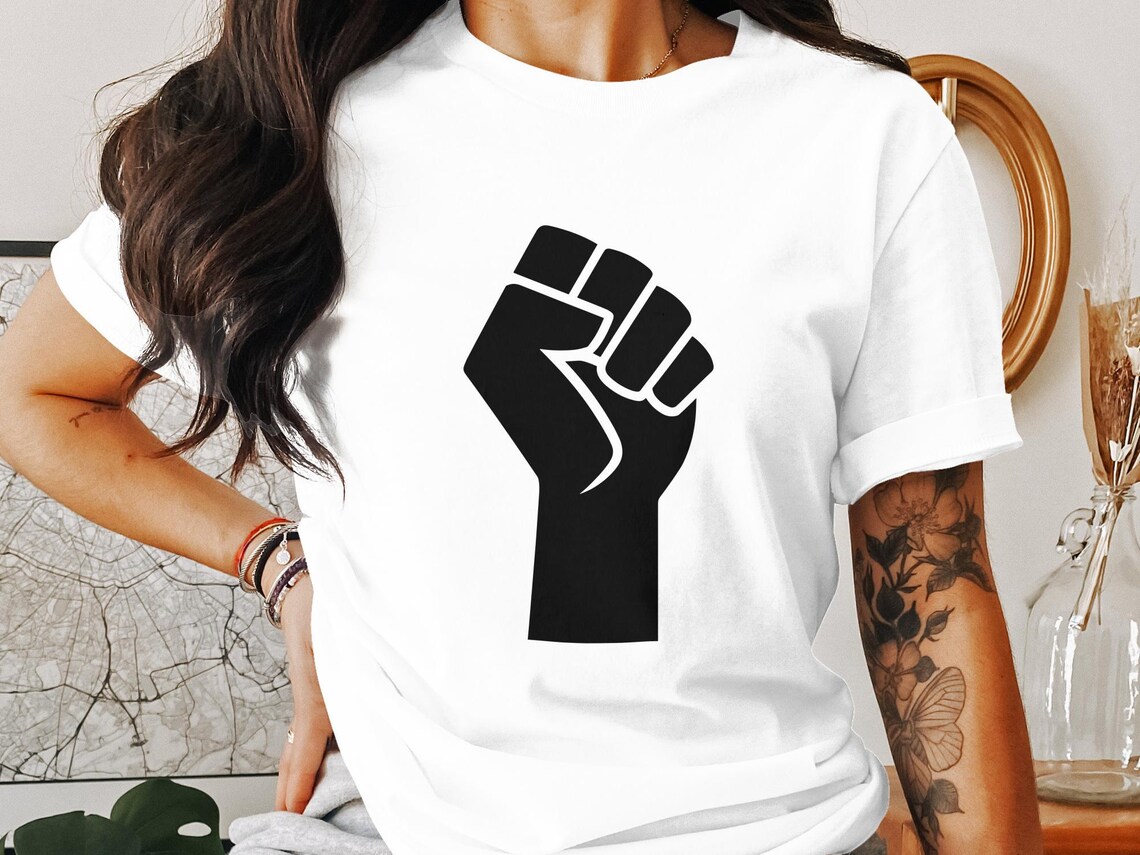 Raised Fist SVG - Protest Fist Clenched Fist Silhouette Clipart Cut ...