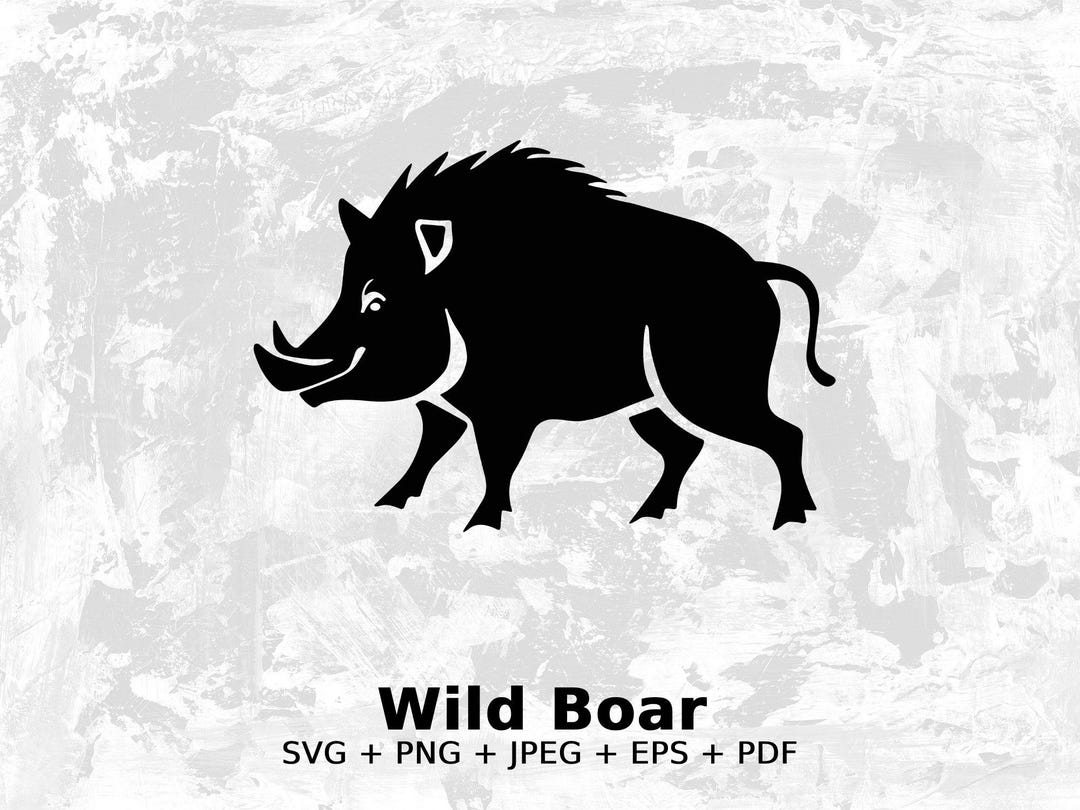 Wild Boar SVG - Hog Wild Pig Animal Silhouette Clipart Cut File ...
