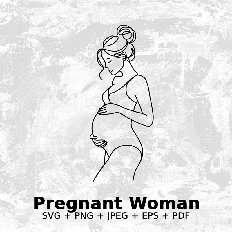 Pregnant Woman Svg - Etsy