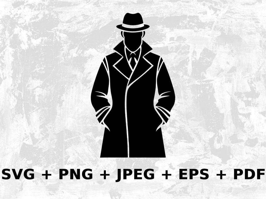 Detective SVG - Detective Agent Spy Investigator Printable Graphic ...