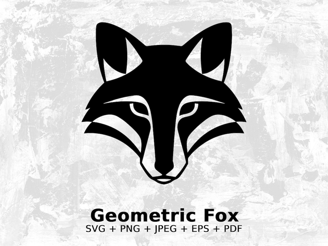 Geometric Fox SVG - Fox Head Animal Silhouette Clipart Cut File ...