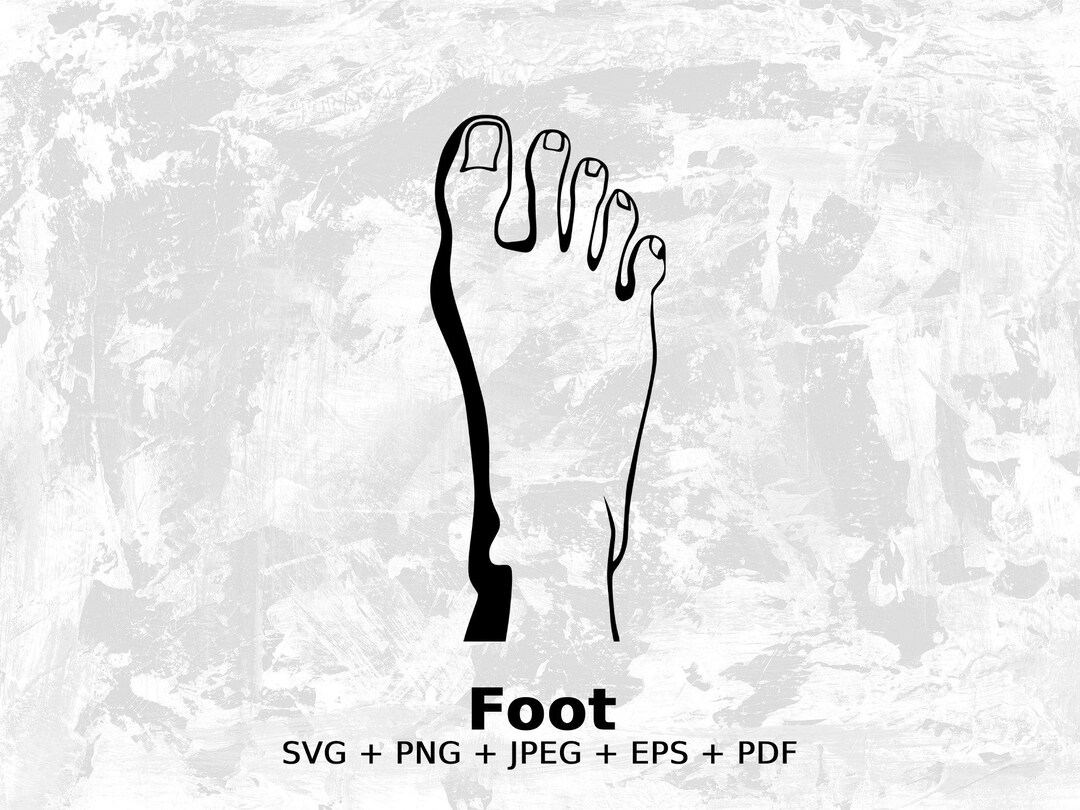 Foot SVG - Foot Silhouette Clipart Cut File, Instant Download ...