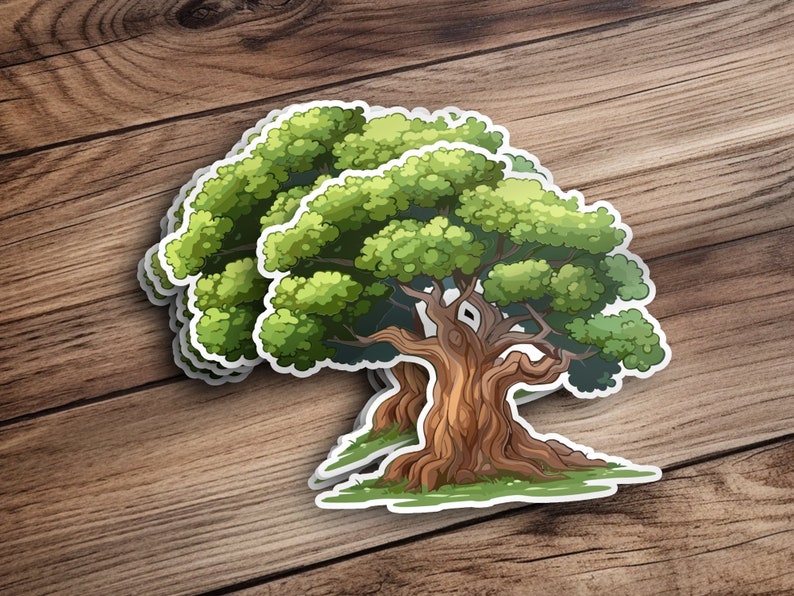 Cartoon Oak Tree SVG PNG Eps, Commercial Use Clipart Vector Graphics ...