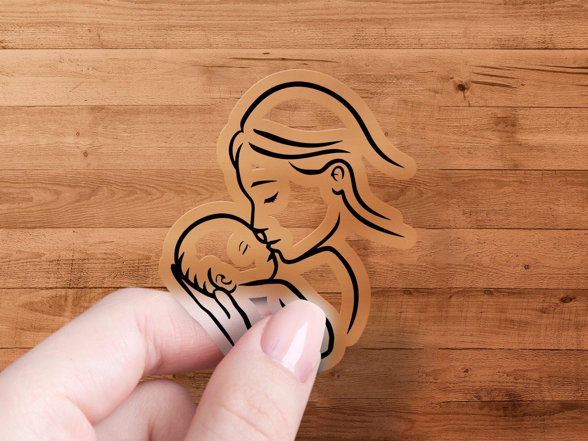 Mother and Child SVG - Motherhood Mom Holding Baby Mothers Day Clipart ...